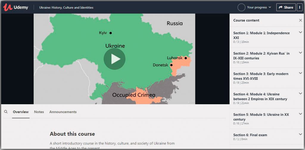 Take a free online course on Ukraine's history, culture, and society