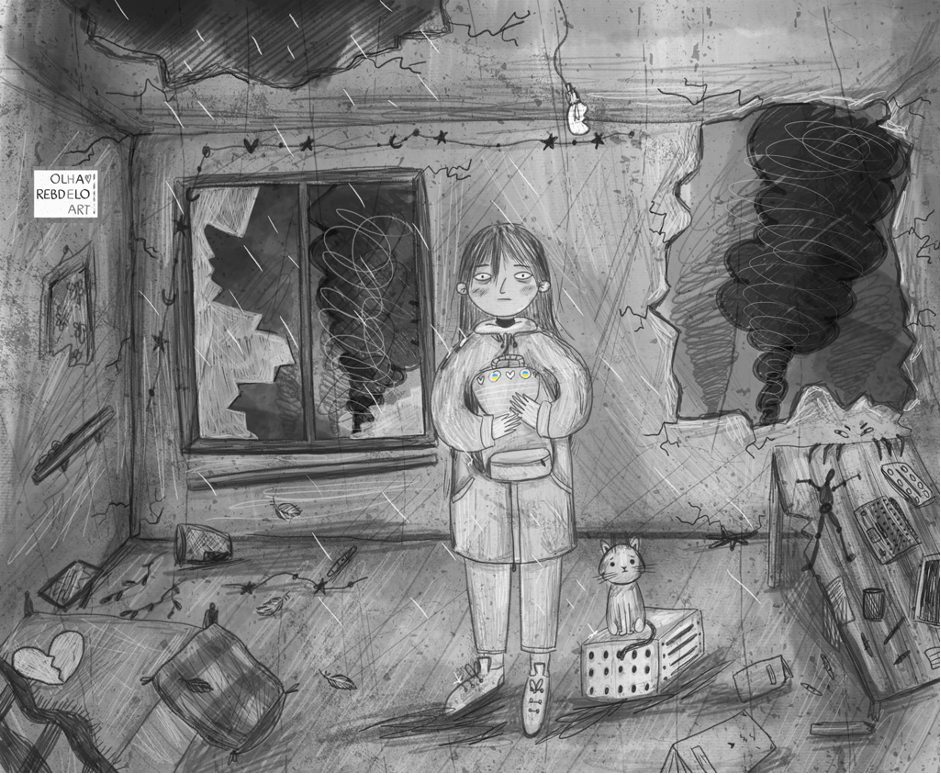 Painful art: Ukrainian illustrators draw Russian war