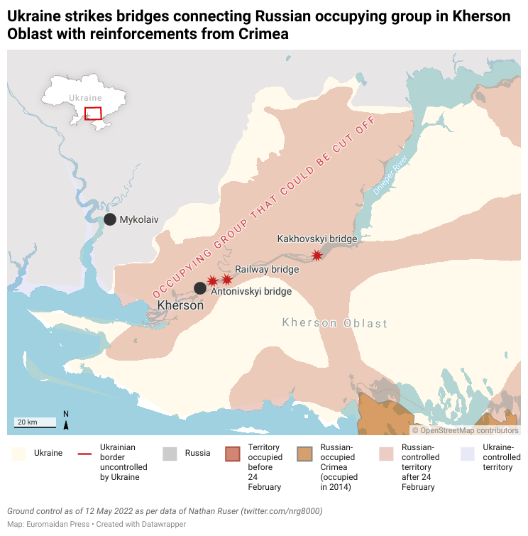 Ukraine renders all bridges in Kherson Oblast inoperable for occupiers ...