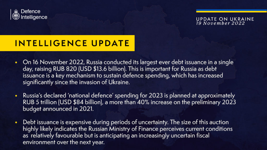 Debt issuance is Russia's key mechanism to sustain defense spending ...