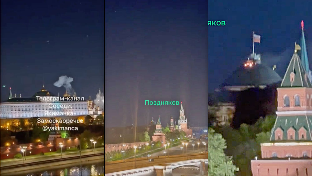 Putin's press service claims two Ukrainian drones targeted Kremlin last night, promises ...