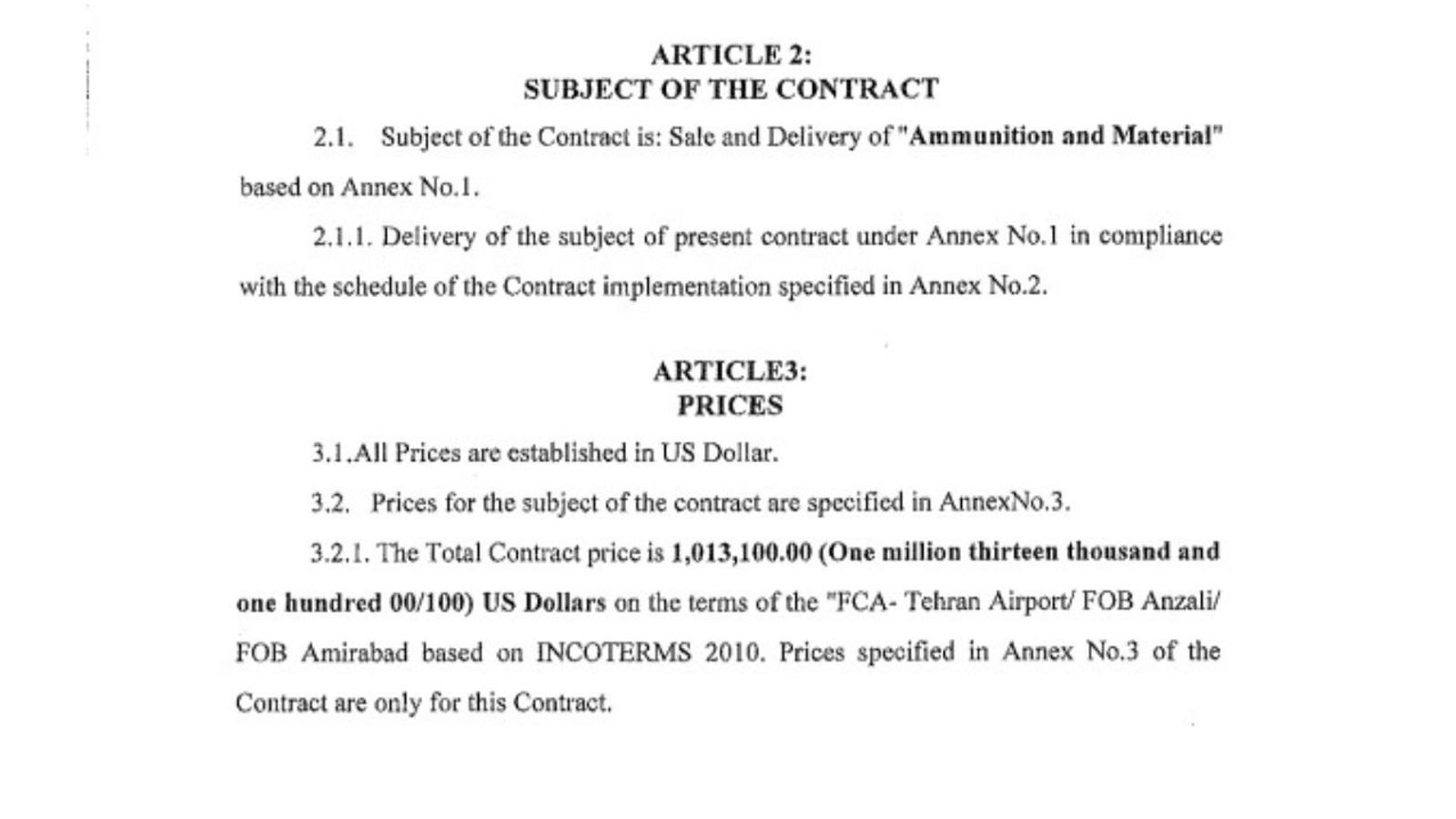 Sky News publishes alleged contract of Iranian ammunition sales to ...