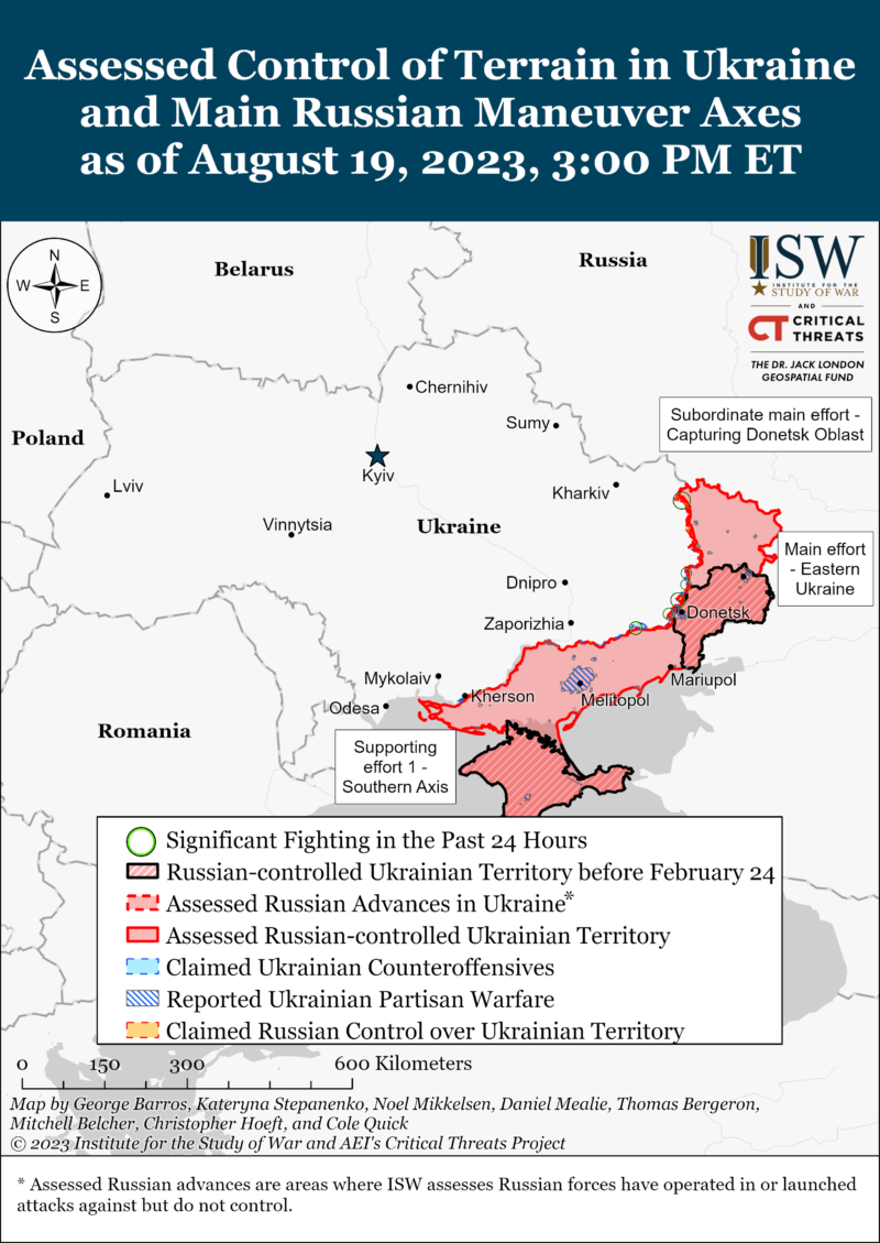 ISW: Ukraine continues offensive ops on three front sectors on 19 August - Euromaidan Press