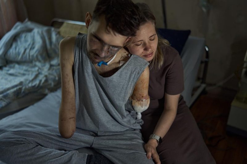 Ukrainian soldier faces gruelling rehab after severe combat injuries
