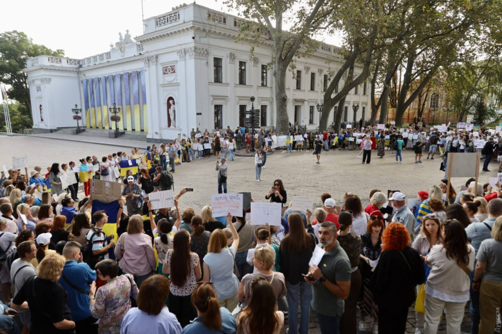 First major protest under martial law in Ukraine seeks more Odesa ...
