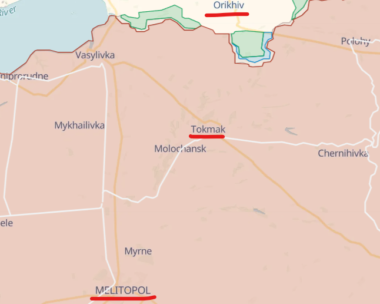 British intel: Russian officers' families flee Tokmak as defenses rise ...