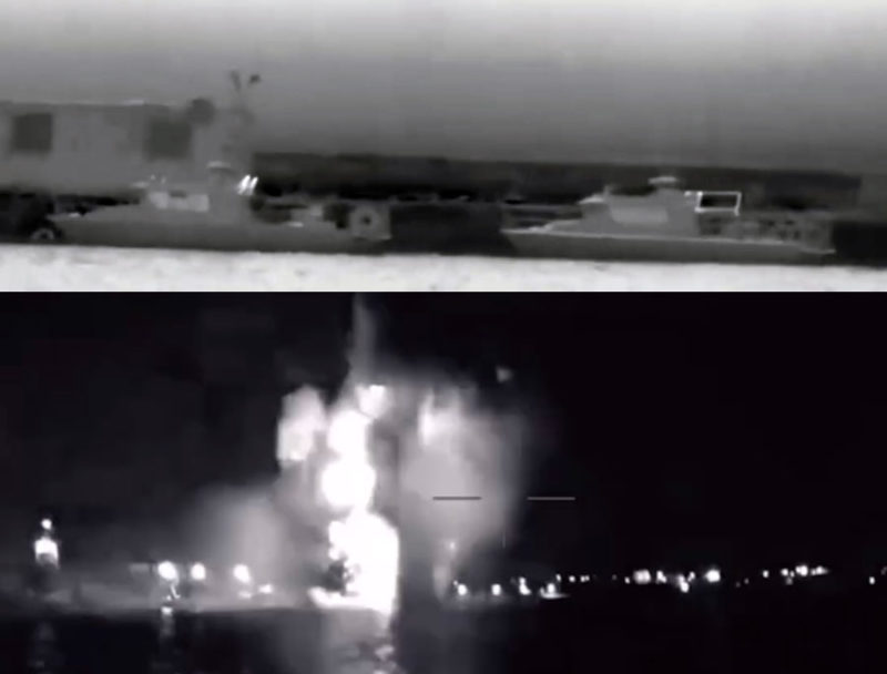 HUR: Ukrainian sea drones sink two Russian naval boats (video ...