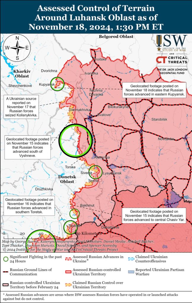 Russian advances confirmed in Donetsk and Kursk Oblasts by ISW and Deep State OSINT mapping ...