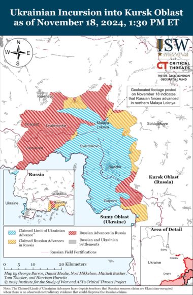 Russian advances confirmed in Donetsk and Kursk Oblasts by ISW and Deep State OSINT mapping ...