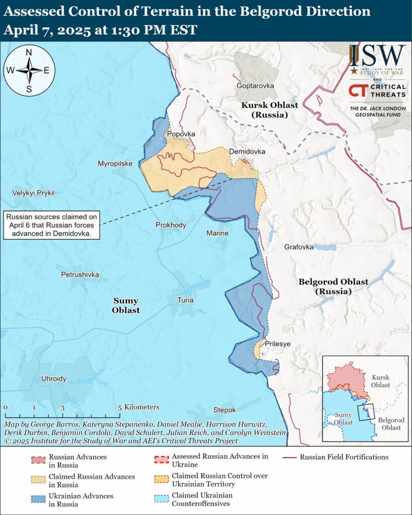 ISW: Russian forces advance in Belgorod Oblast and eastern Ukraine - Euromaidan Press