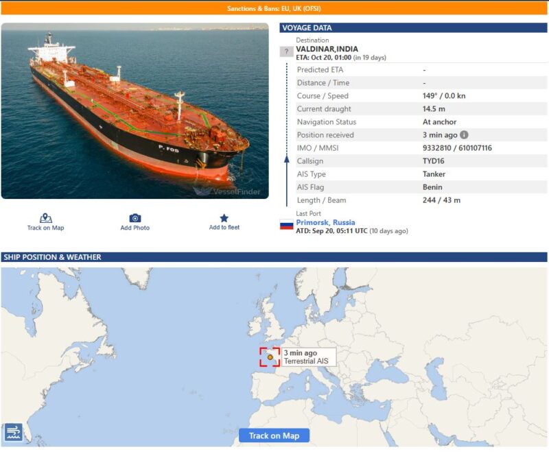 France moves on Russia's shadow fleet: Sanctioned tanker caught off ...