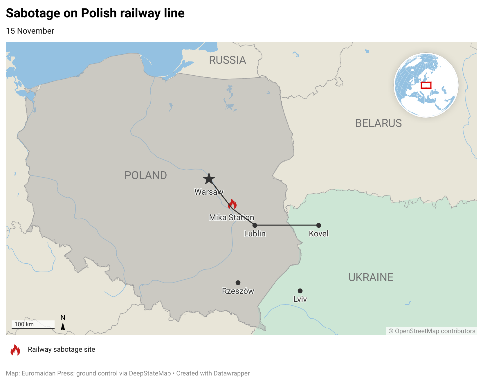 Russian agents blow up Polish railway line to disrupt Ukraine arms flow ...