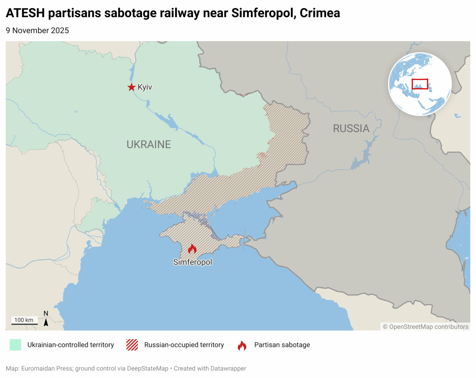 Deep in occupied Crimea, partisans cut railway feeding Russia's Kherson ...